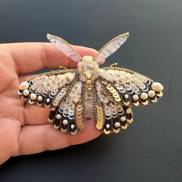 Moth Brooch - Etsy