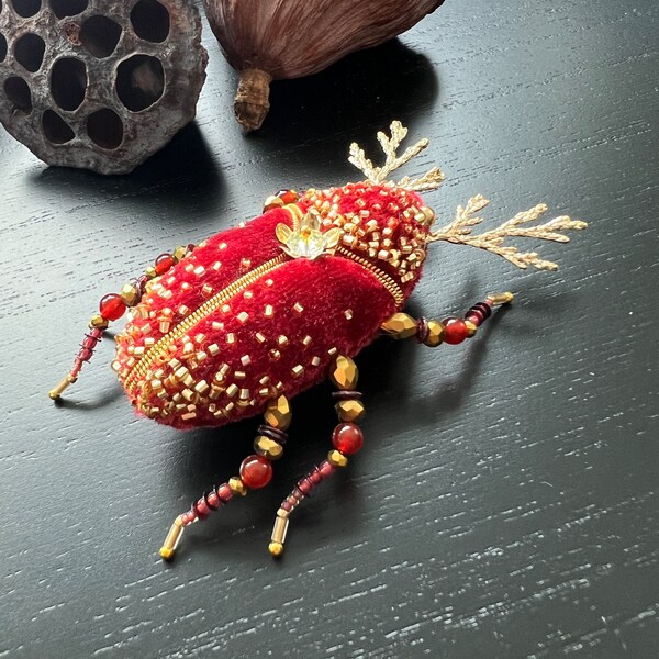 Beetle Brooch - Etsy