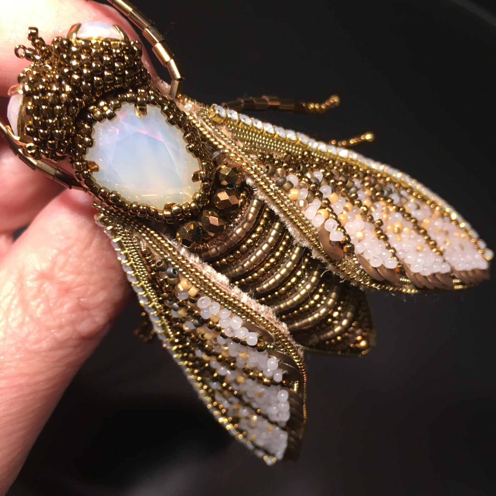 Fly beaded brooch pin handmade beaded jewelry insect brooch | Etsy