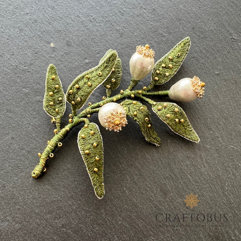 Embroidered Brooch - Etsy