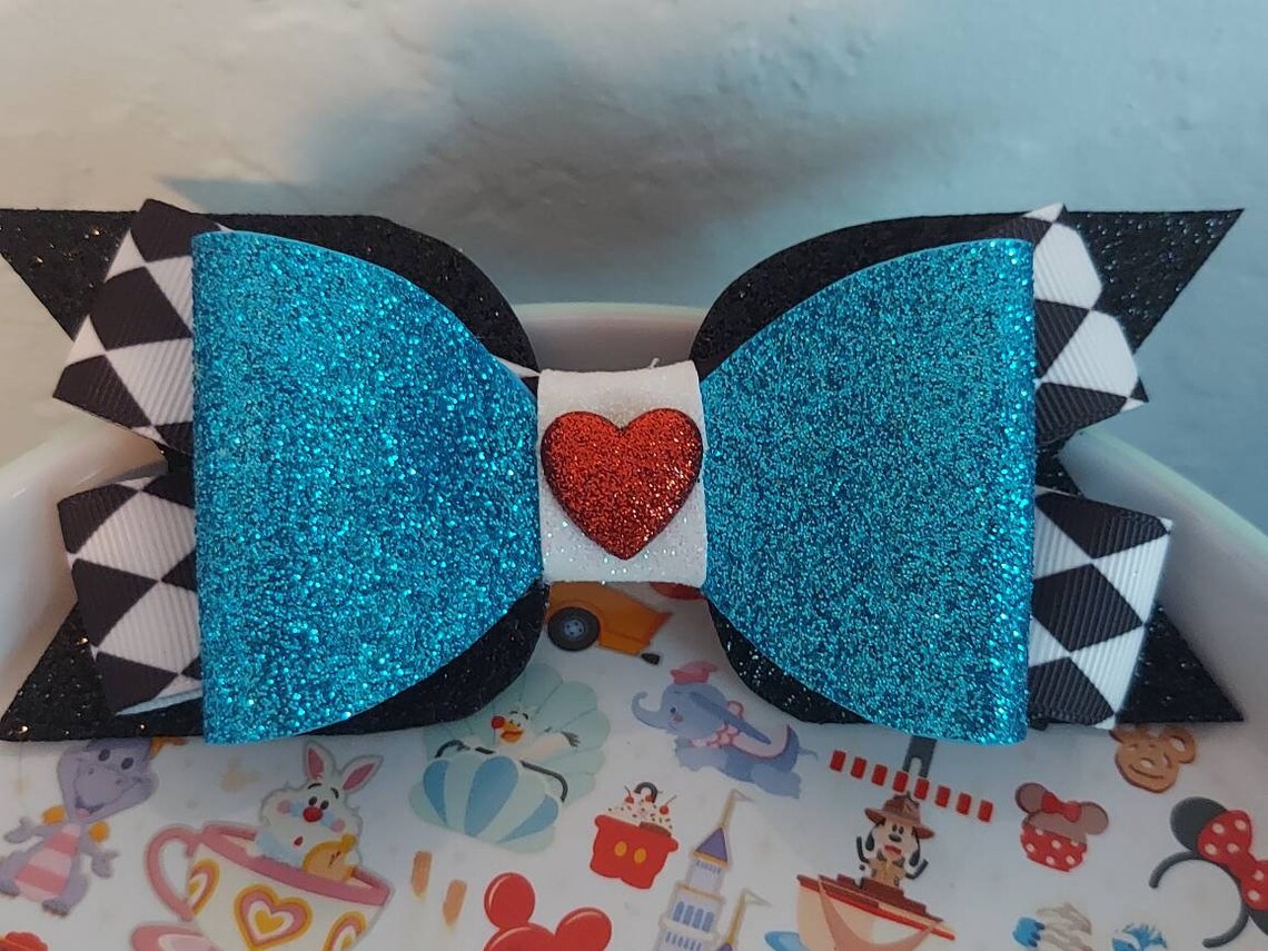 Custom Made Alice in Wonderland Inspired Character Hair Bow | Etsy