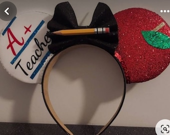 Custom Teacher Mouse Ears - Etsy