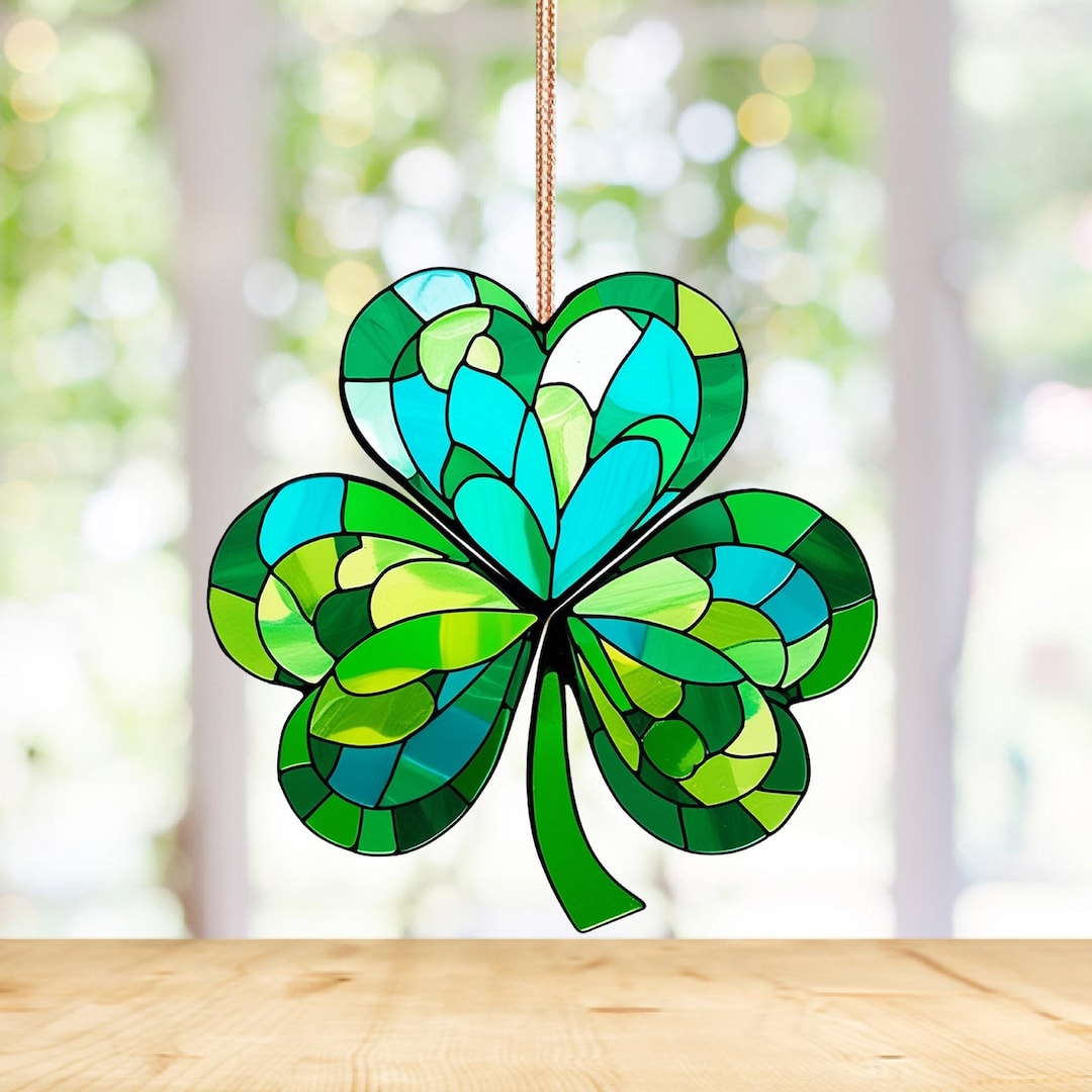 Shamrock Suncatcher Ornament, Shamrock Window Hangings, Irish Decor, St ...