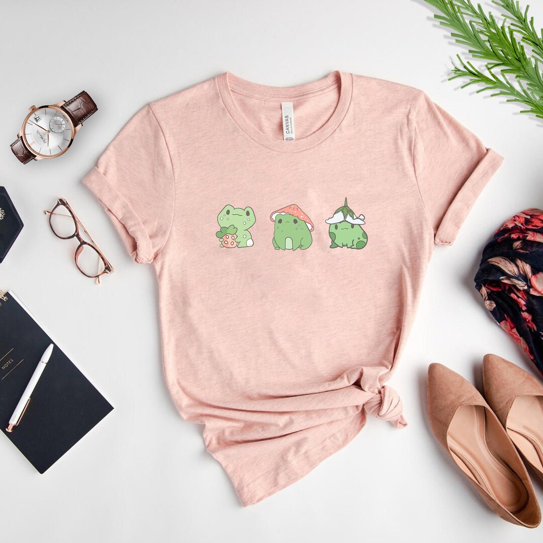 Frog Meme T-shirt Frog Defends Mushrooms and Flowers Shirt - Etsy