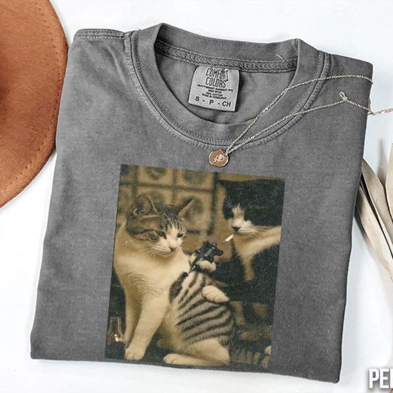 Cat Tattooing Shirt - Etsy