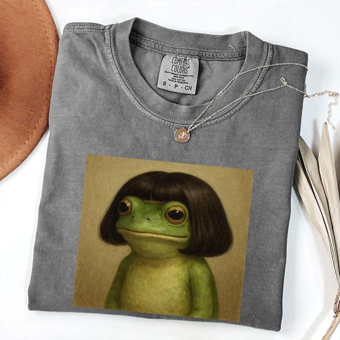 Frog Face With Bob Haircut Meme Shirt - Etsy