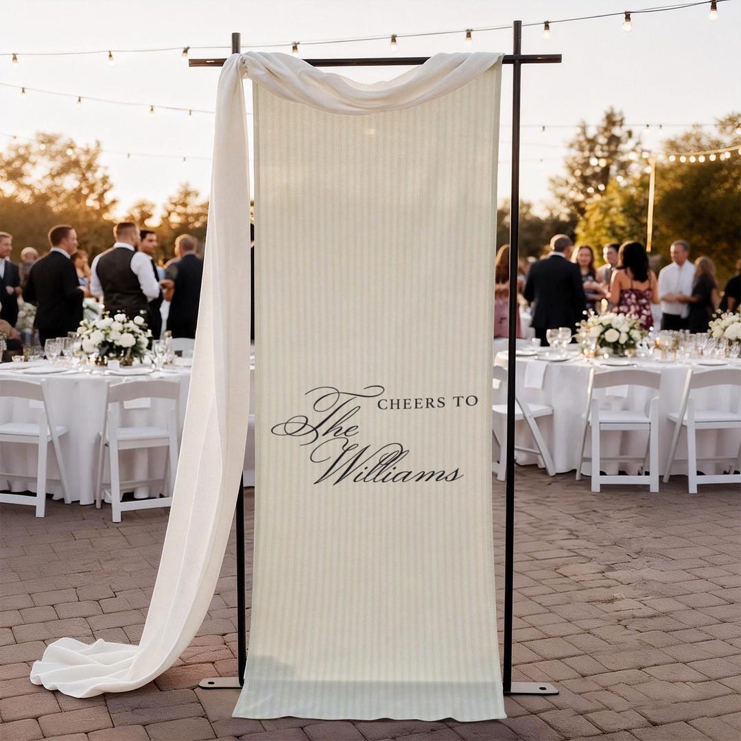 Personalized Linen Bar Sign, Custom Wedding Banner, Linen Cotton ...