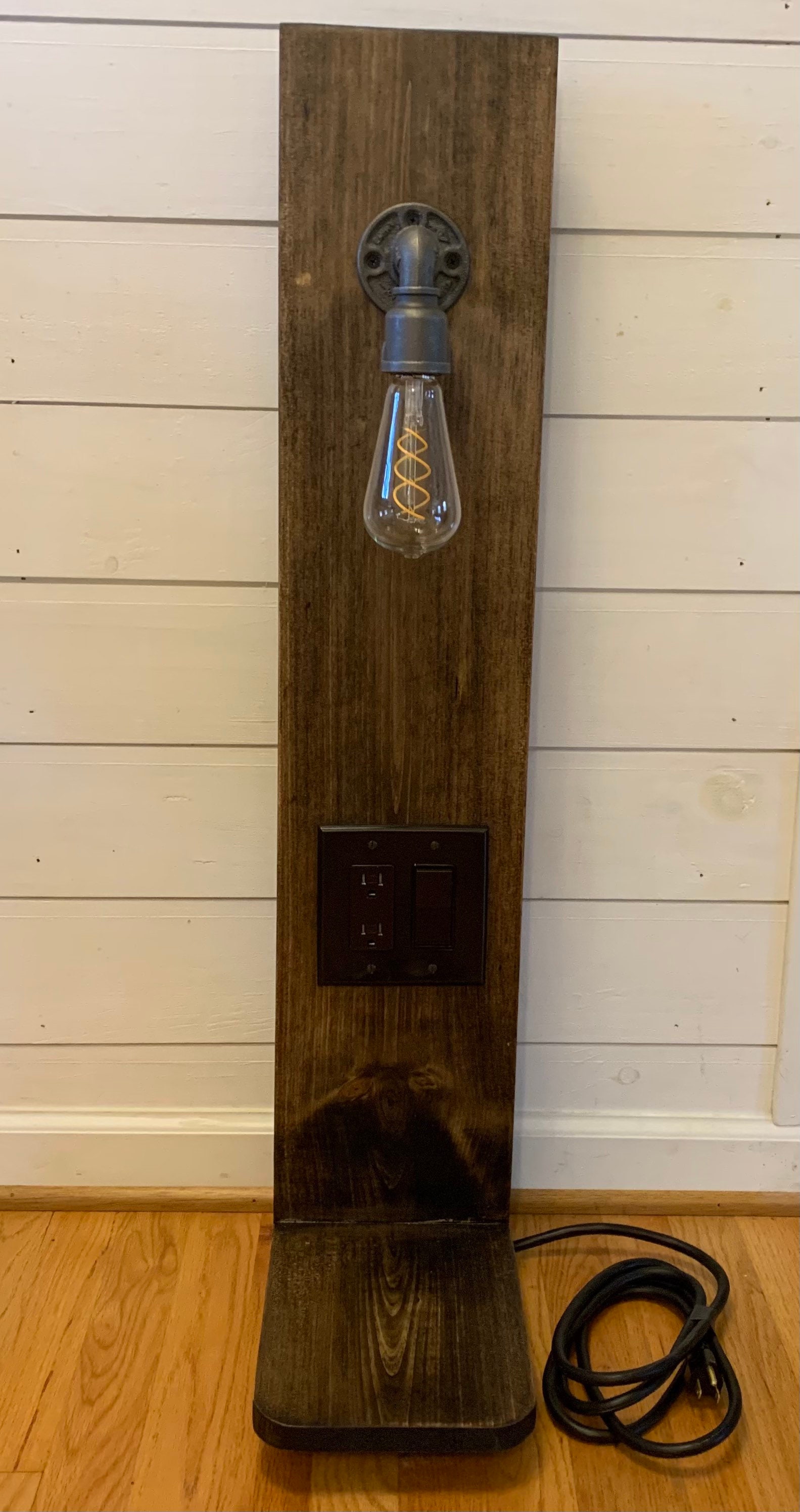 Floating Night Stand With Light and Outlet - Etsy