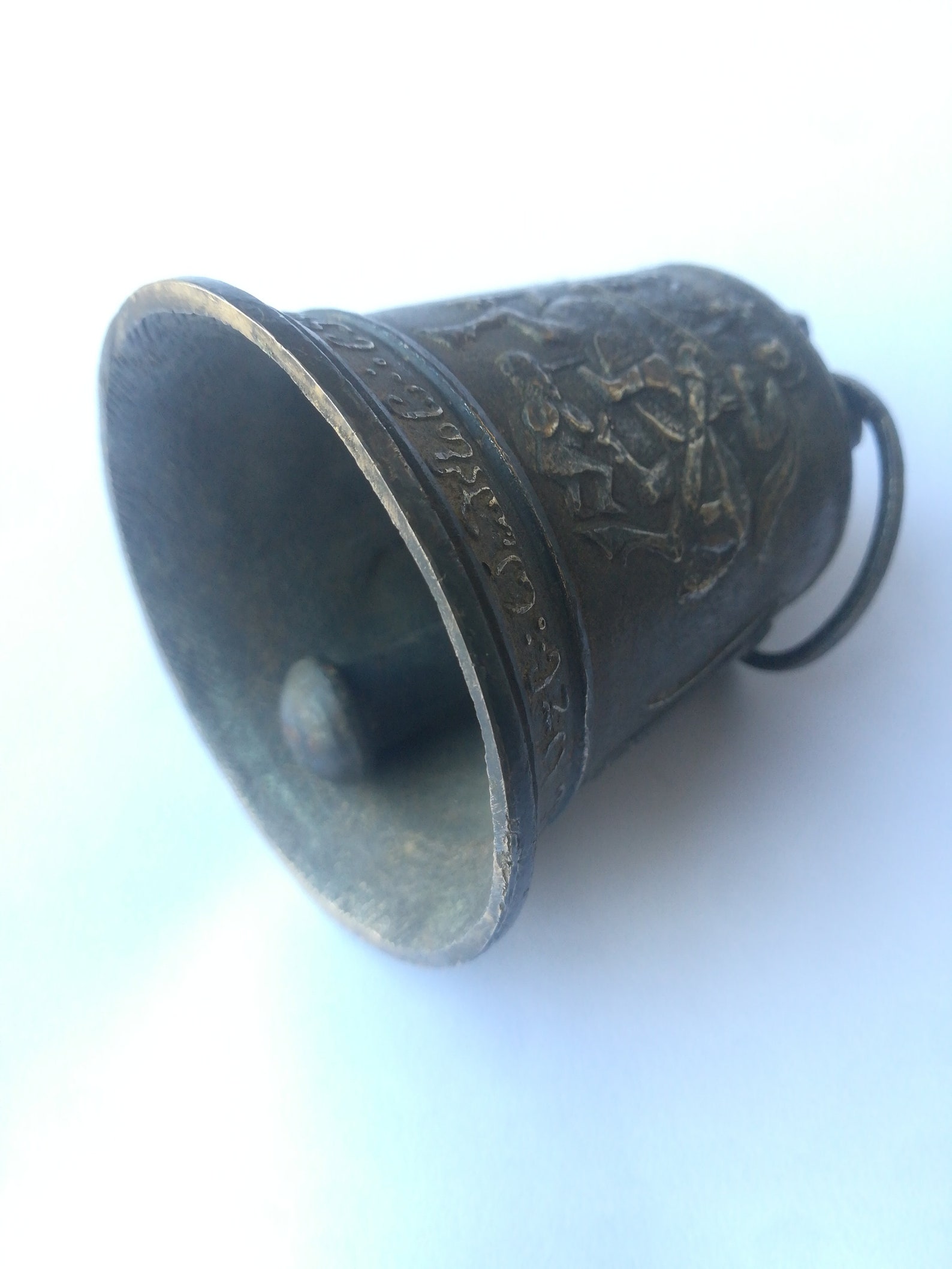 Vintage Bell, Aging Bronze Bell, Monastery Bell With Georgian ...
