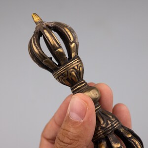 Varja Dorje (VD#27) - Tibetan Buddhist Antique Ritual Vajra - 9 Pronged ...