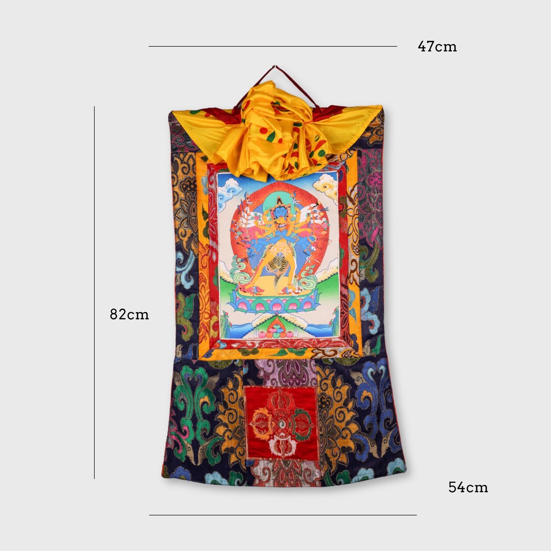 Kalachakra Thangka - Mini Tibetan Thangka With Sacred Symbols, Portable ...
