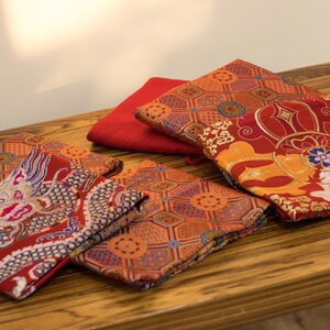 6 in 1 High Quality Tibetan Altar Cloth RED Buddhist Decor Brocade ...