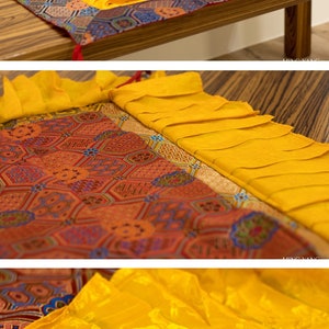 6 in 1 High Quality Tibetan Altar Cloth - RED | Buddhist Decor ...