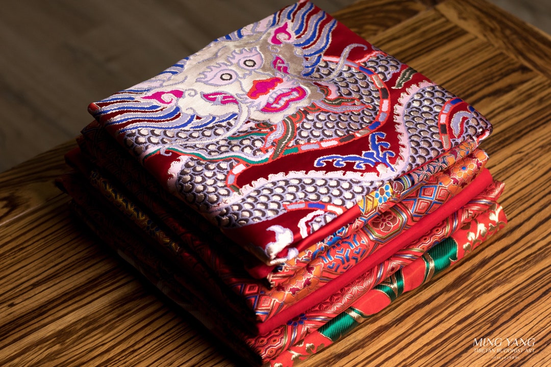 6 in 1 High Quality Tibetan Altar Cloth - RED | Buddhist Decor ...