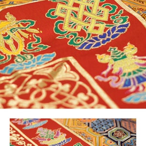 6 in 1 High Quality Tibetan Altar Cloth - RED | Buddhist Decor ...