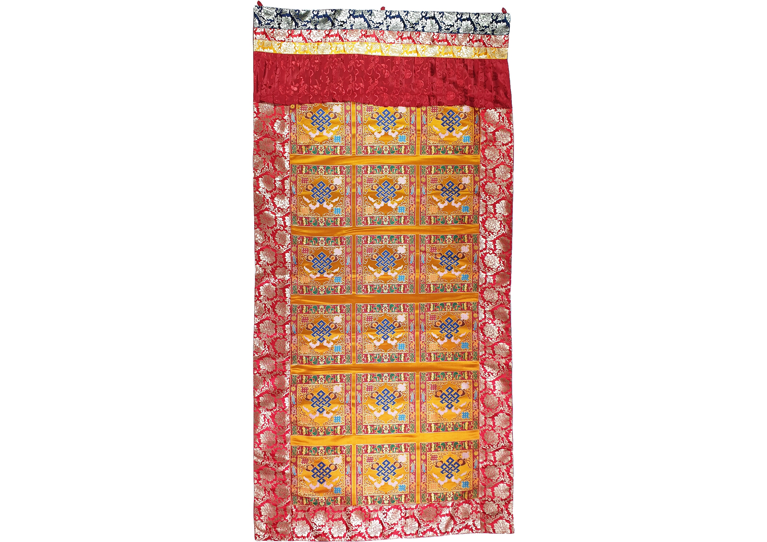Tibetan Door Curtain With 18 Endless Knot Design Altar Cloth - Etsy
