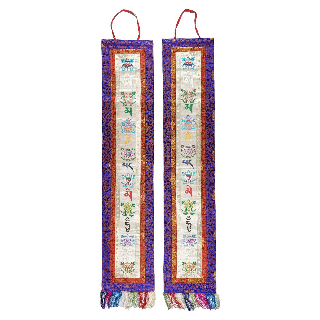 SALE, 98 Tibetan Buddhist Vertical Wall Hanging Banner/ Brocade, Eight ...