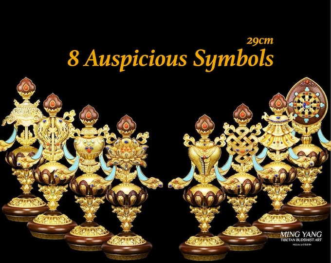 8 Auspicious Symbol Statue Set ashtamangala Top Quality With Double ...