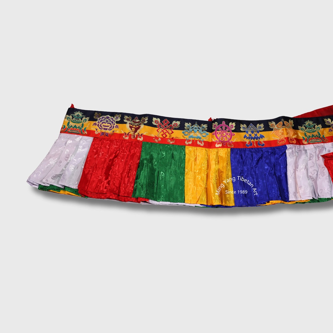 BN#12 - 40x520cm - Nepal Shambu Banner (5 COLORS＋8 Auspicious Symbols ...
