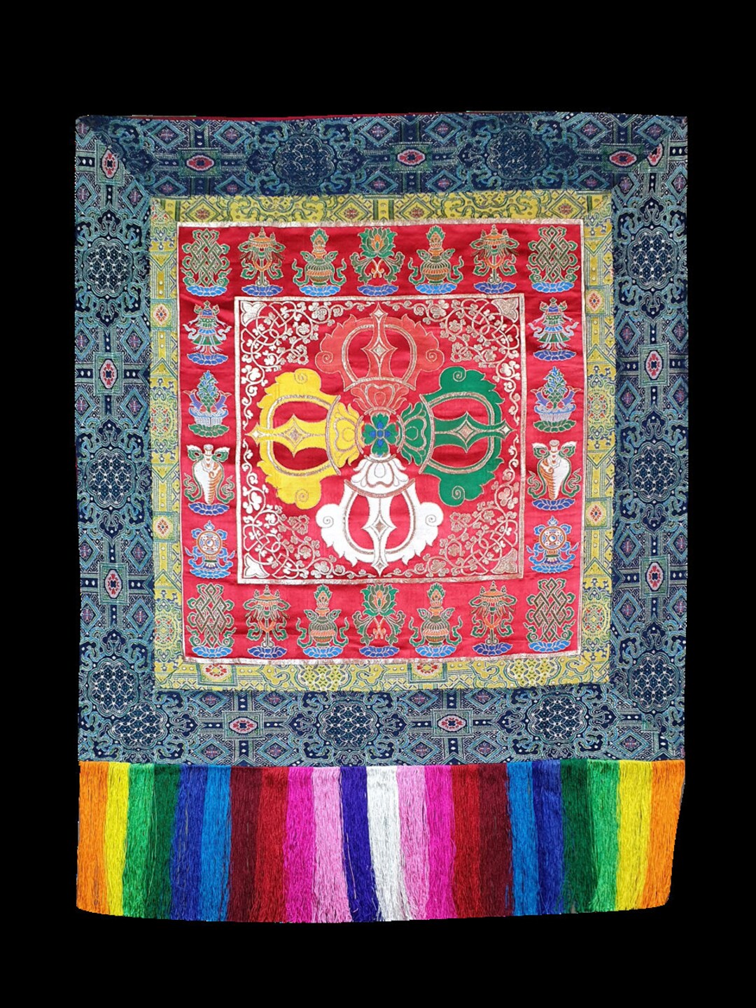 DD#7- Double Dorje Cloth - RED | High Quality India Cloth (100x100cm ...