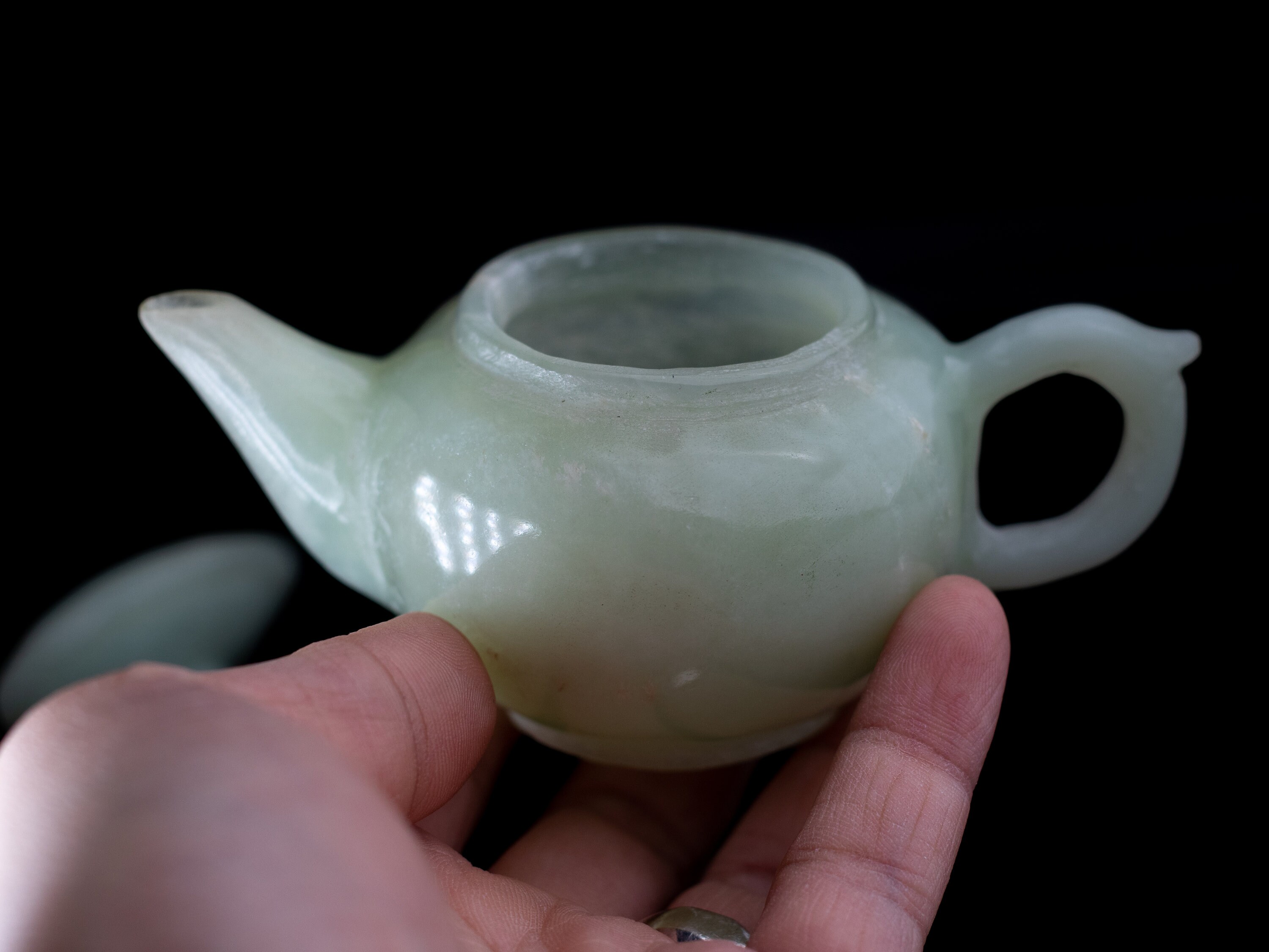 Vintage Fine Hand-Carved Jade Teapot 7 China Exquisite | Etsy
