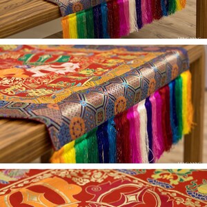 6 in 1 High Quality Tibetan Altar Cloth - RED | Buddhist Decor ...