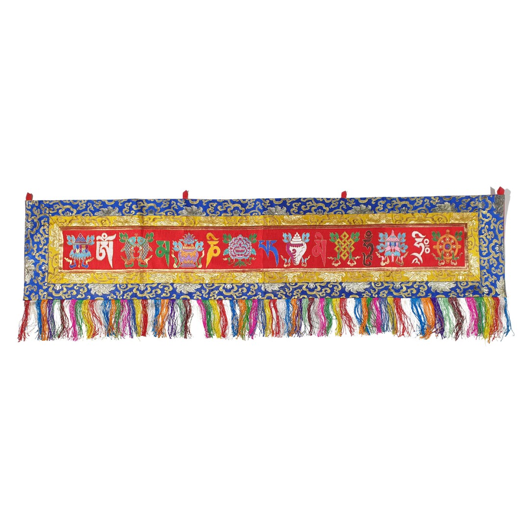 HR#3- Tibetan Mantra Banner 45x148cm | Buddhist Decor | Shrine Brocade ...