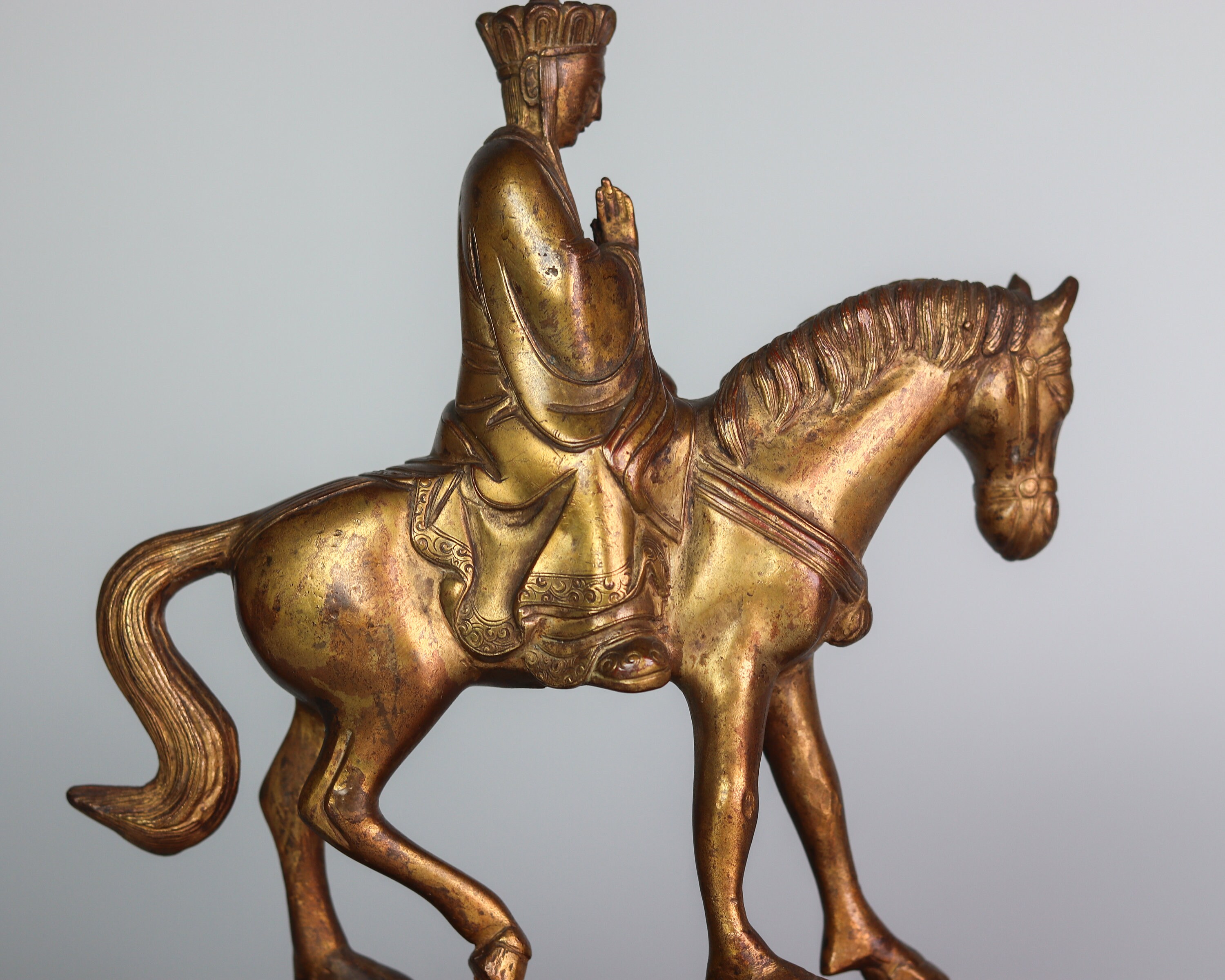 Vintage Tang Sanzang/ Xuanzang and White Horse Statue VS58 | Etsy