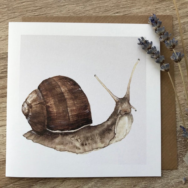 Snail Card - Etsy