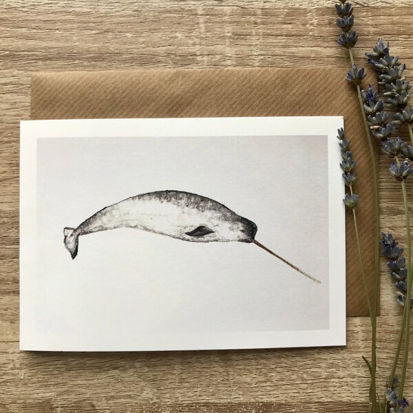 Narwhal Card - Etsy UK