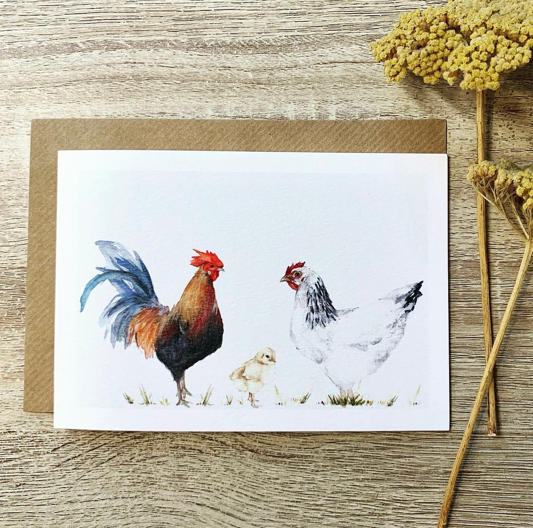 Chicken Family Card - Etsy