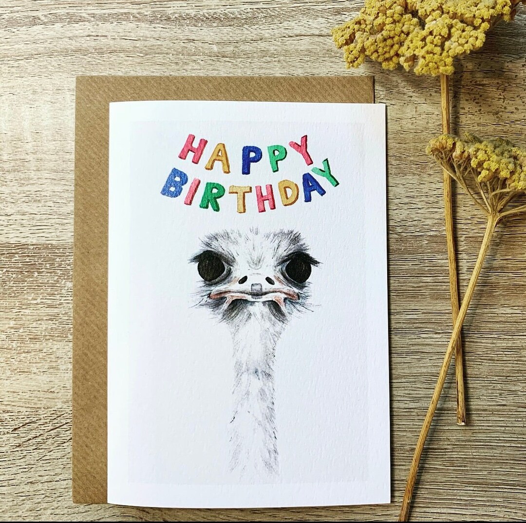 Ostrich Birthday Banner - Etsy