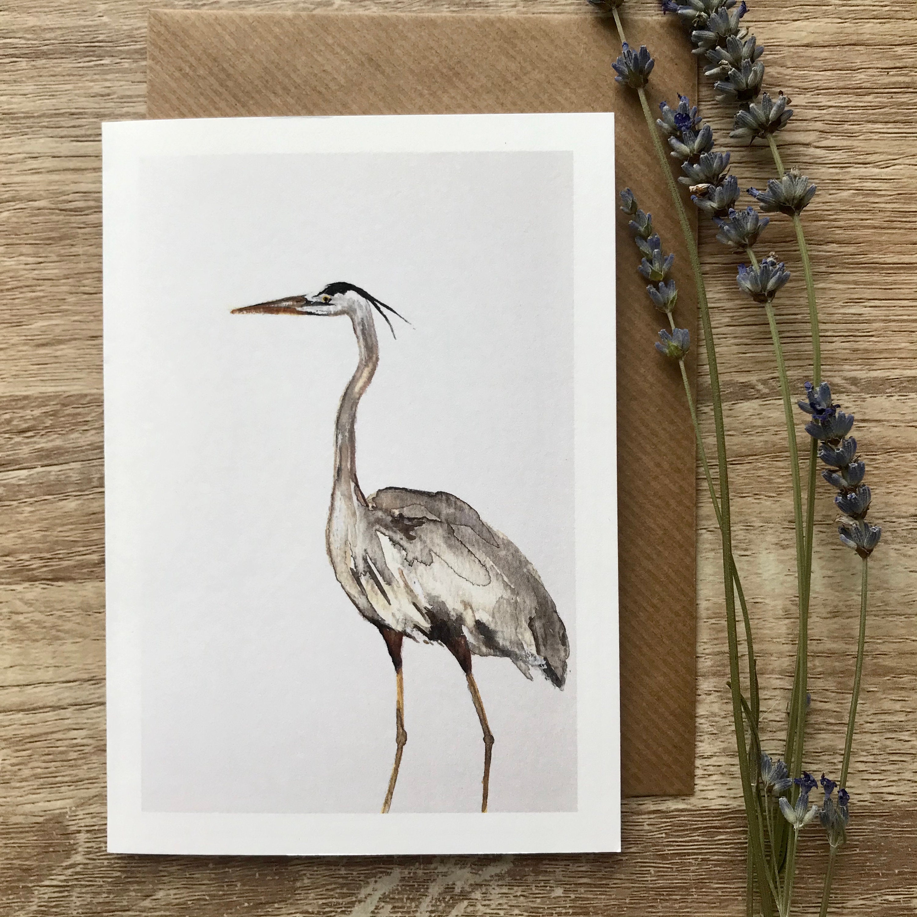 Heron Card - Etsy