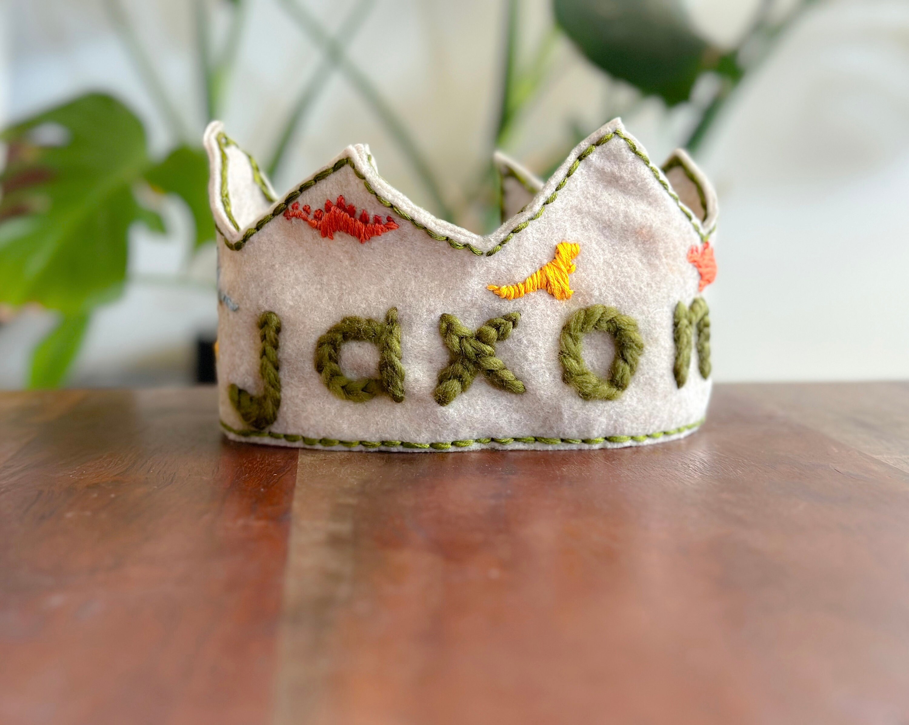 Handmade Felt Baby Name Crown Monogrammed Gift Custom Crown First ...