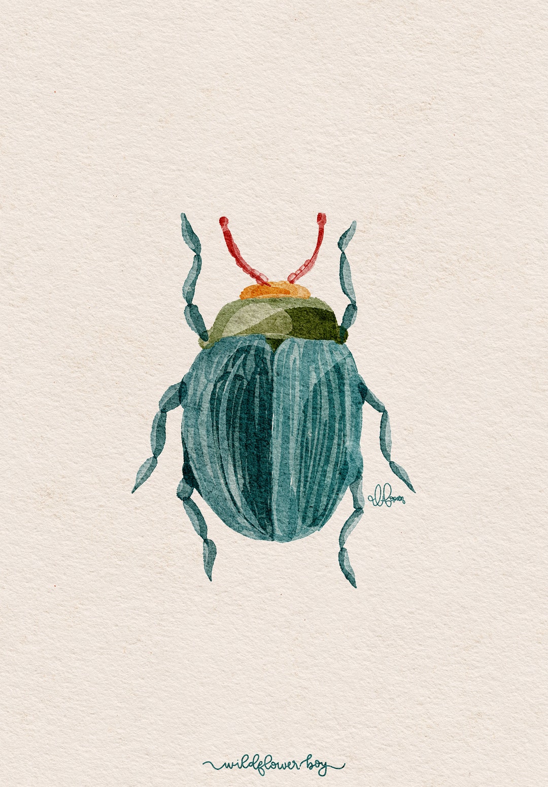 Watercolor Bug Print | Bug Print | Gender Neutral Nursery | Bug Theme ...