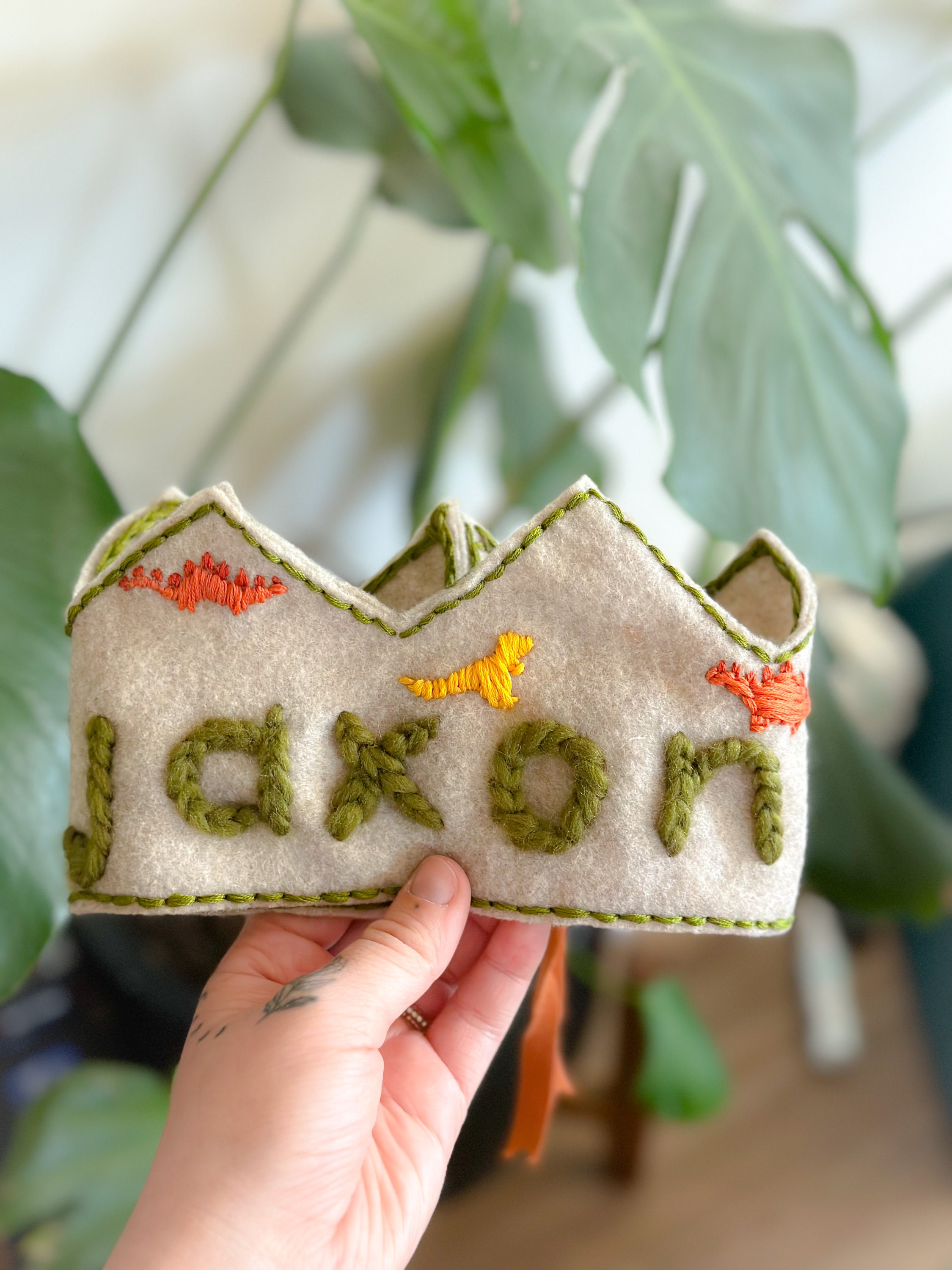 Handmade Felt Baby Name Crown Monogrammed Gift Custom Crown First ...