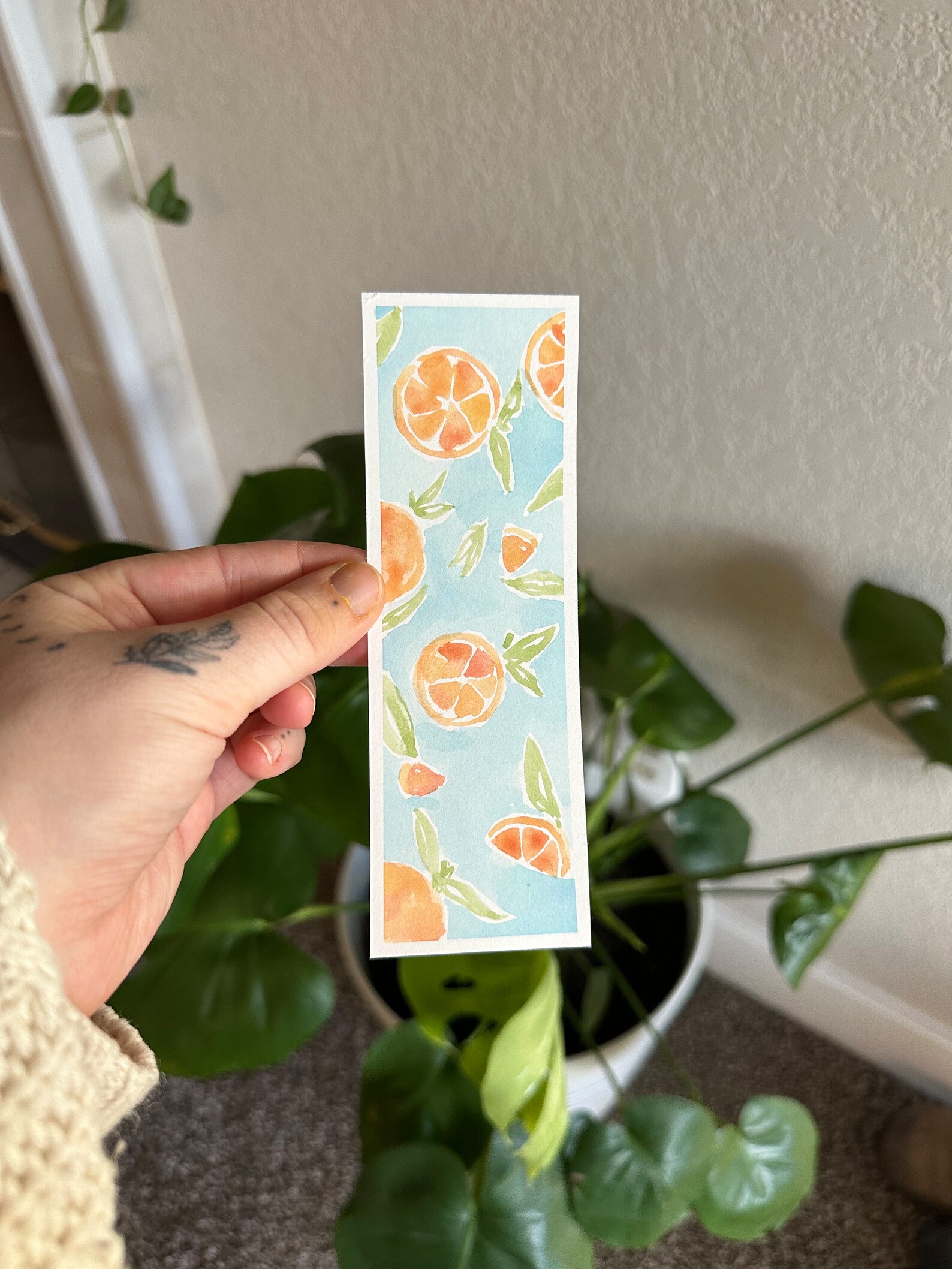 Original Watercolor Fruit Bookmark | Art | Watercolor Lemon ...