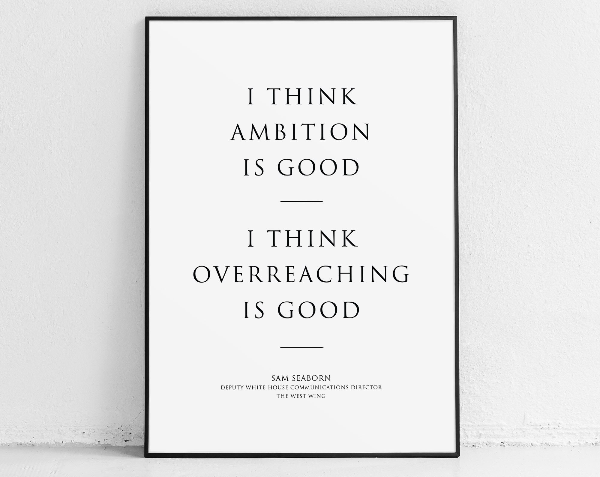The West Wing Poster - Sam Seaborn, Poster, Quotes, Print, West Wing ...
