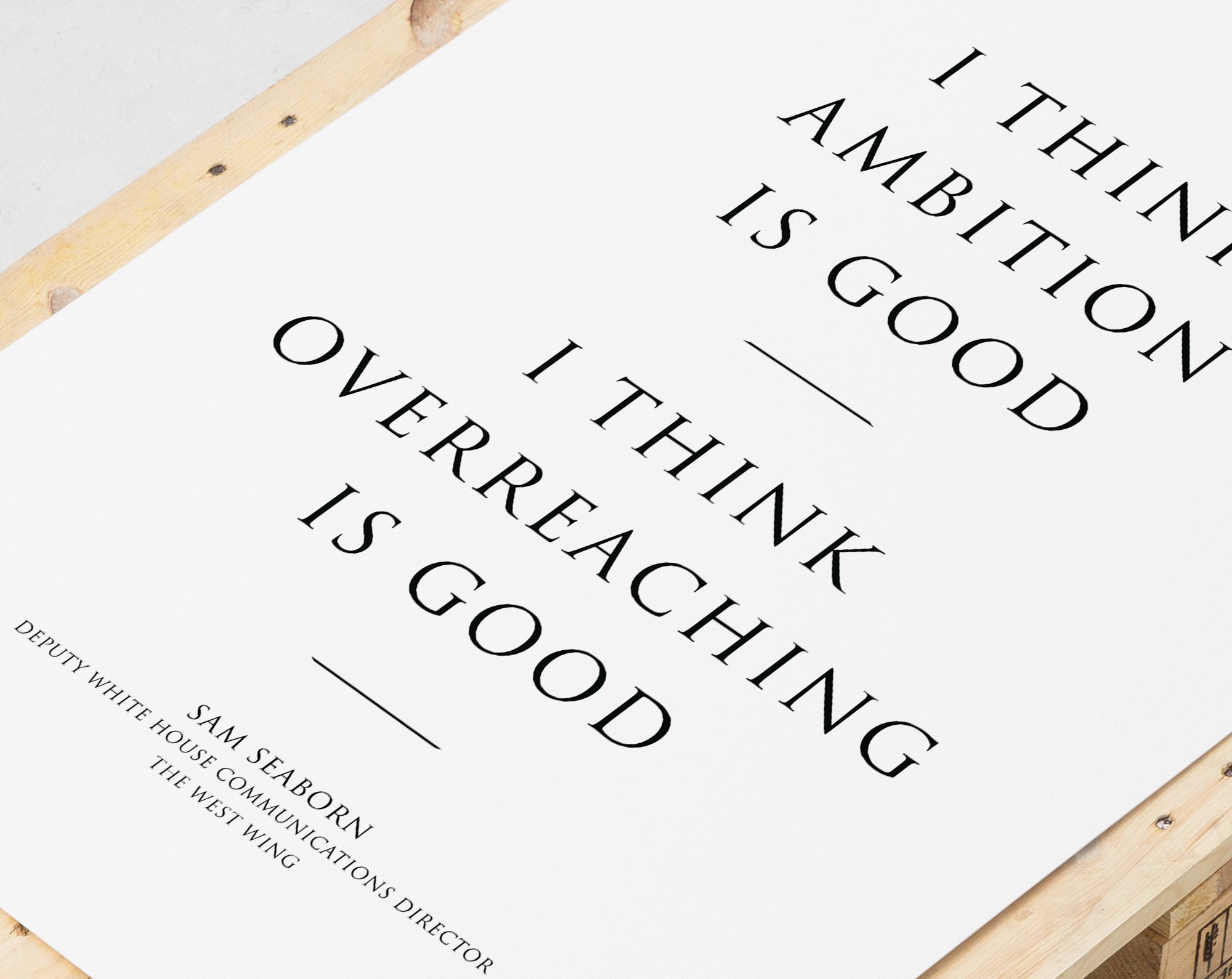 The West Wing Poster - Sam Seaborn, Poster, Quotes, Print, West Wing ...