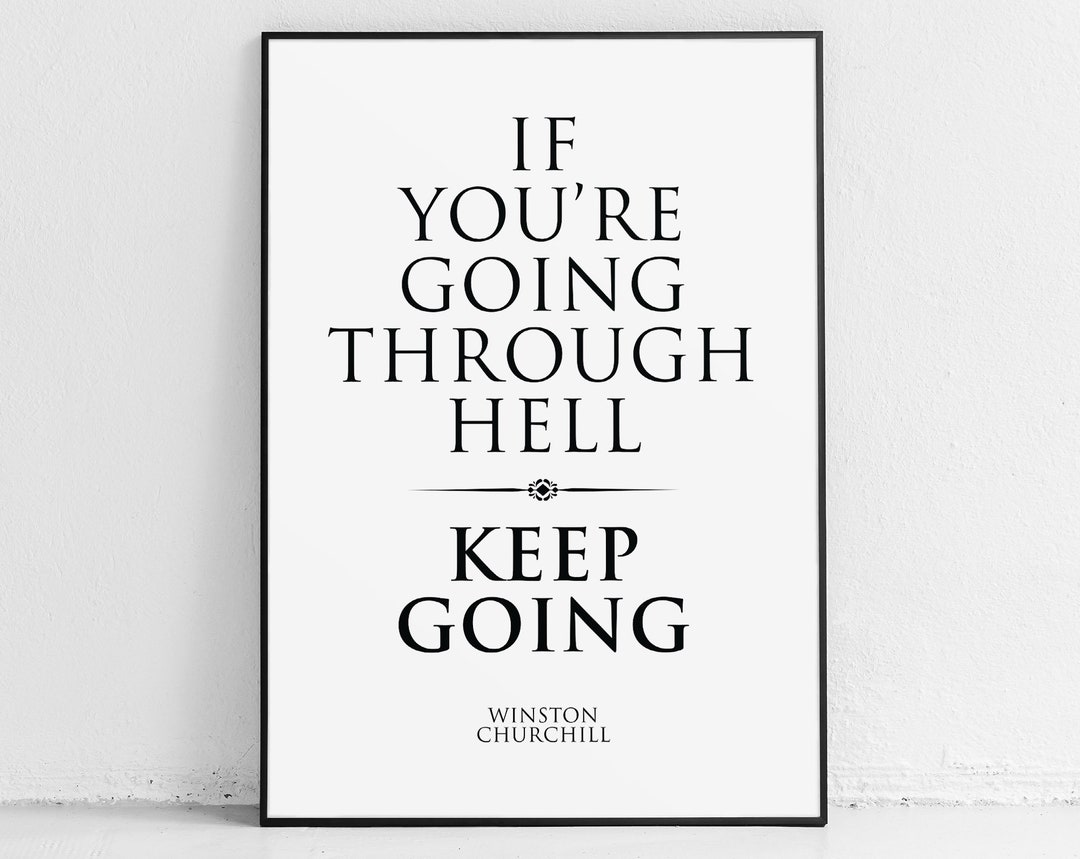 Winston Churchill Quote - Quotes Prints, Poster, Print, Gift, WW2, Wall ...