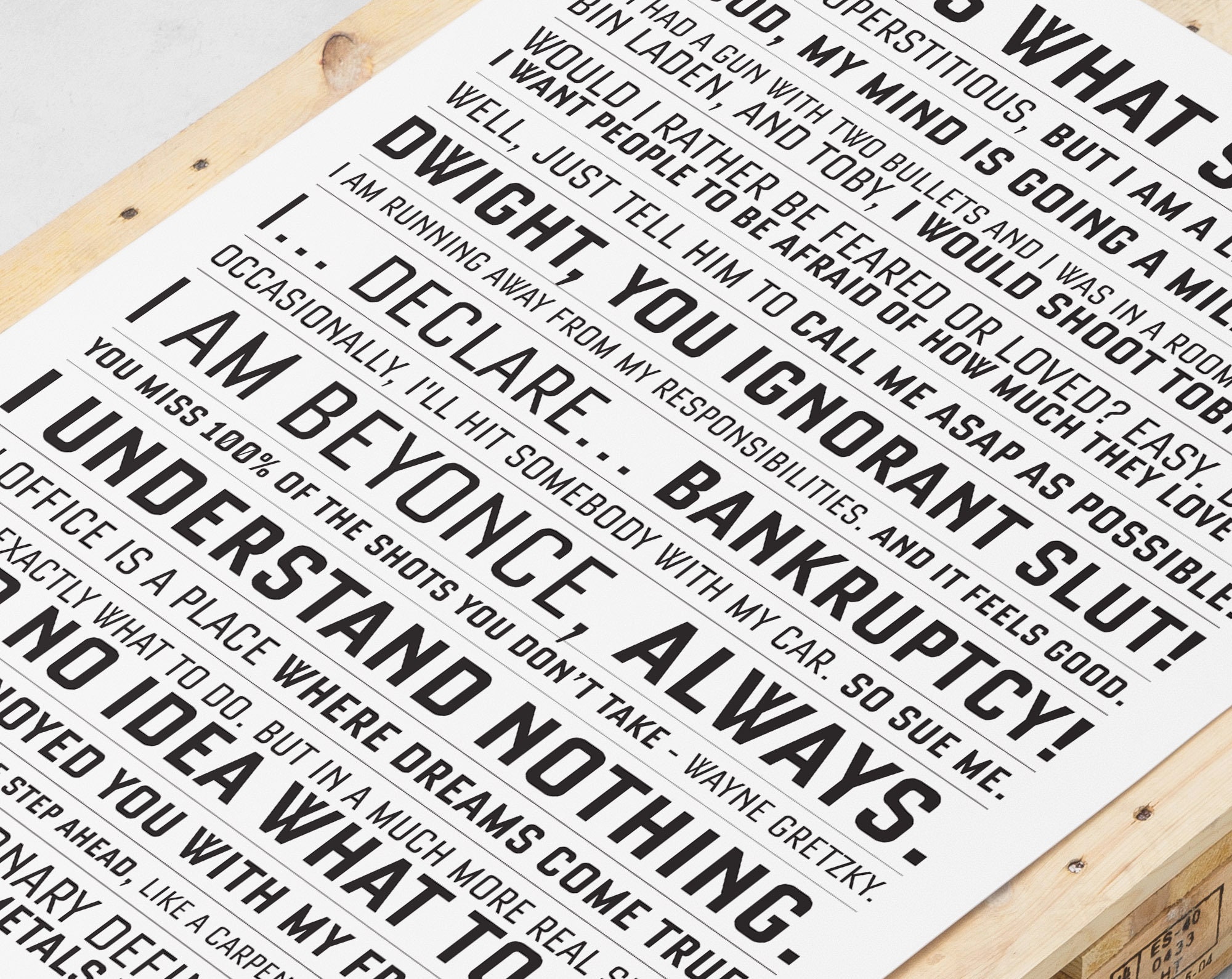 The Office Quote Print: Quotes TV Show US Poster Gifts - Etsy Canada