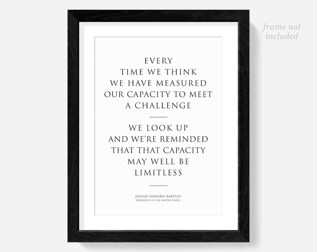 The West Wing Poster - Josiah Bartlett, President Poster, Quotes, Print ...