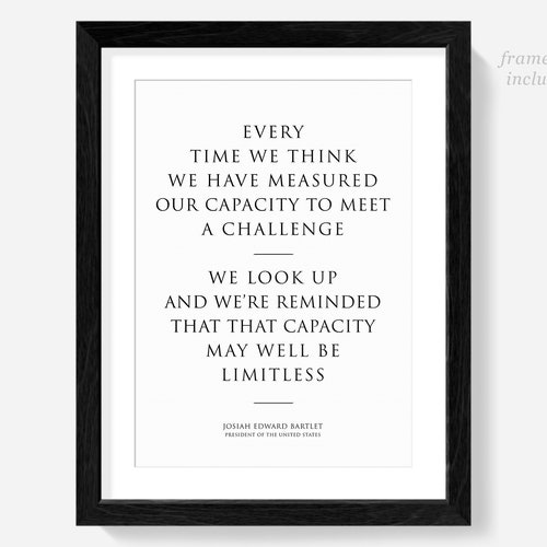 The West Wing Quotes Print: Gift Josiah Bartlett President - Etsy