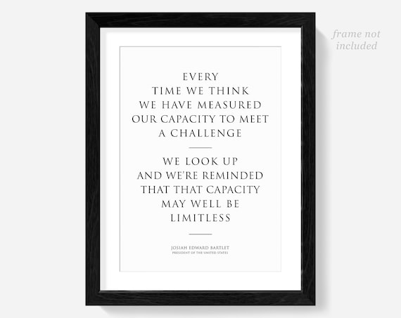The West Wing Poster Josiah Bartlett President Poster - Etsy