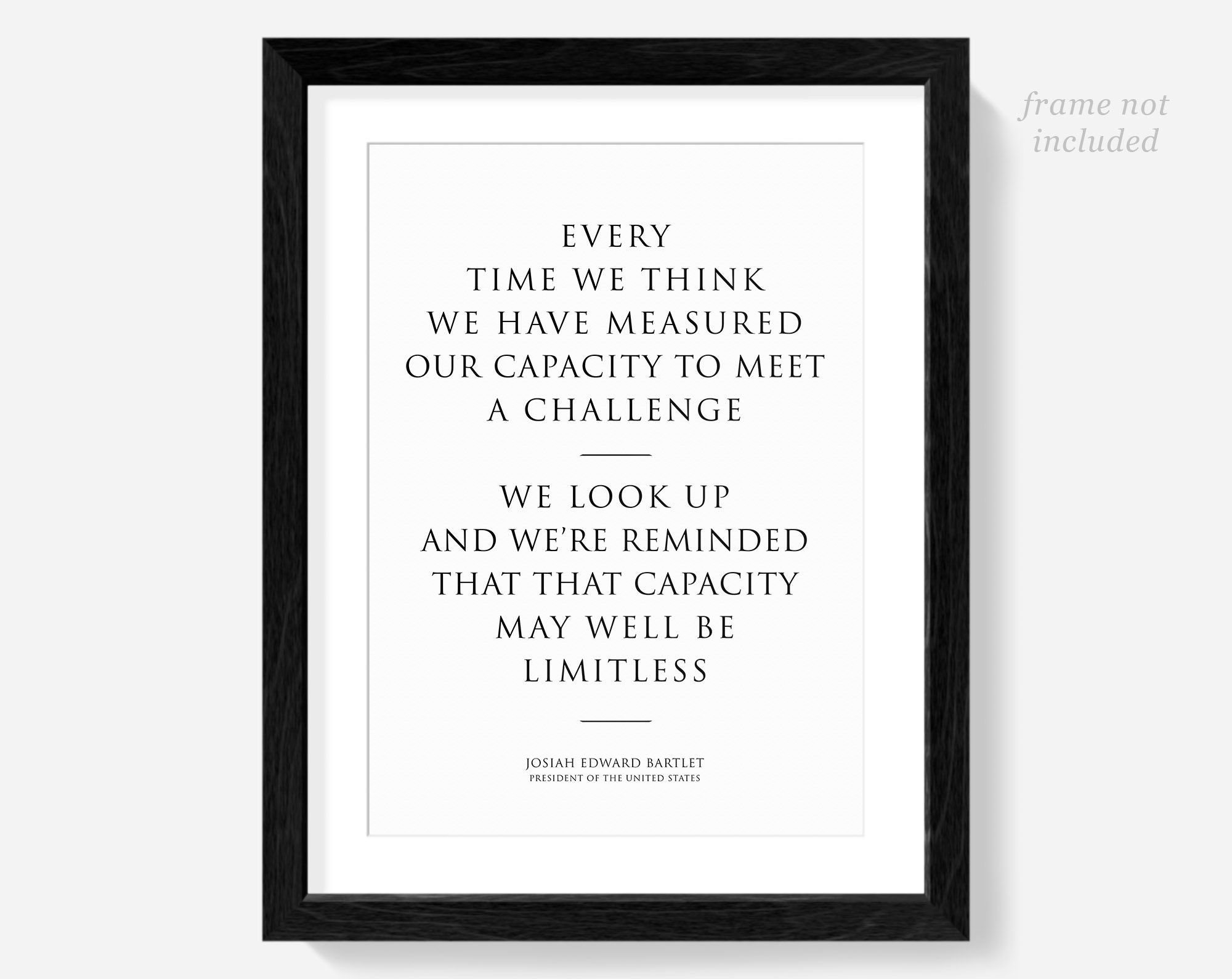 The West Wing Poster - Josiah Bartlett, President Poster, Quotes, Print ...