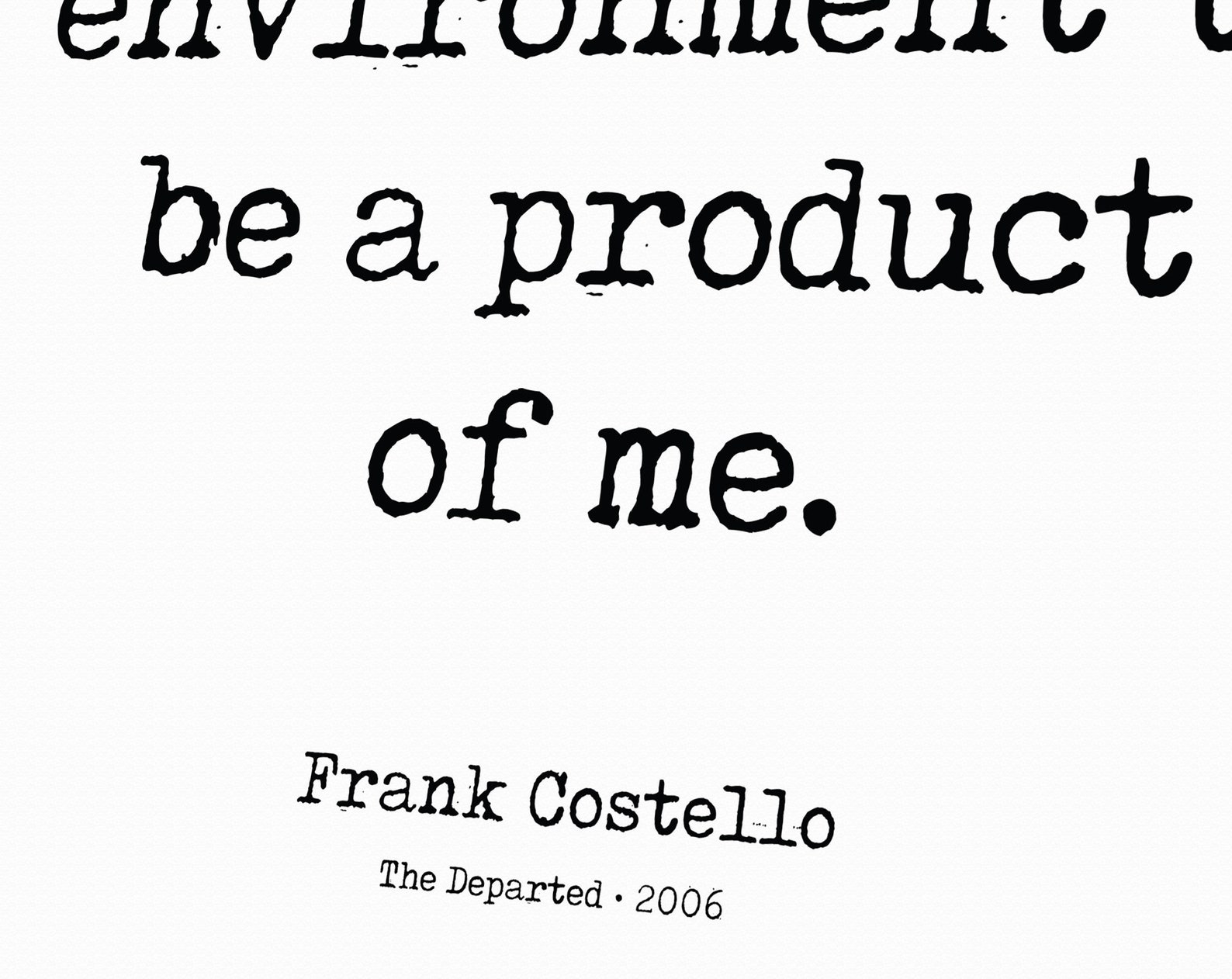 The Departed Movie Poster, Frank Costello, Quote, Quotes, Jack ...