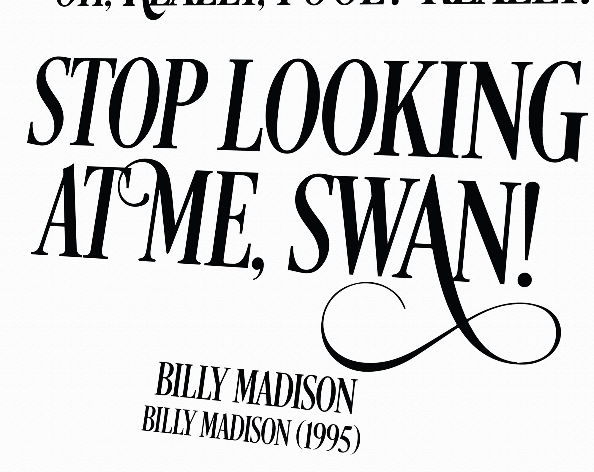 Billy Madison Poster Print Adam Sandler Quotes Funny Movie | Etsy