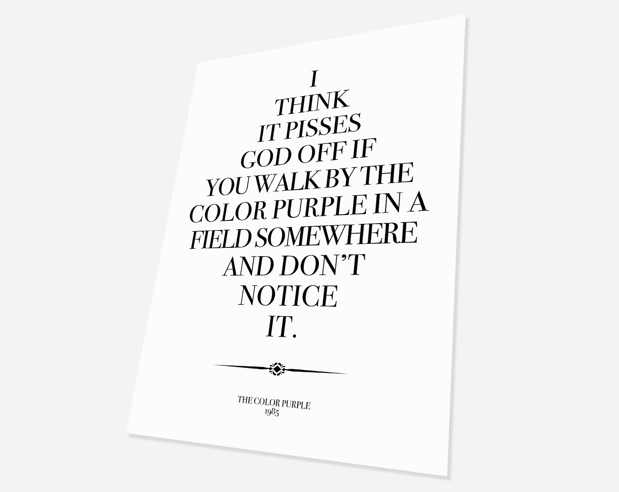 The Color Purple Quote Print the Colour Purple Alice Walker - Etsy