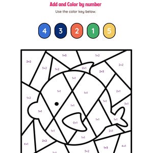 Pre-k Count and Color Worksheets - Etsy