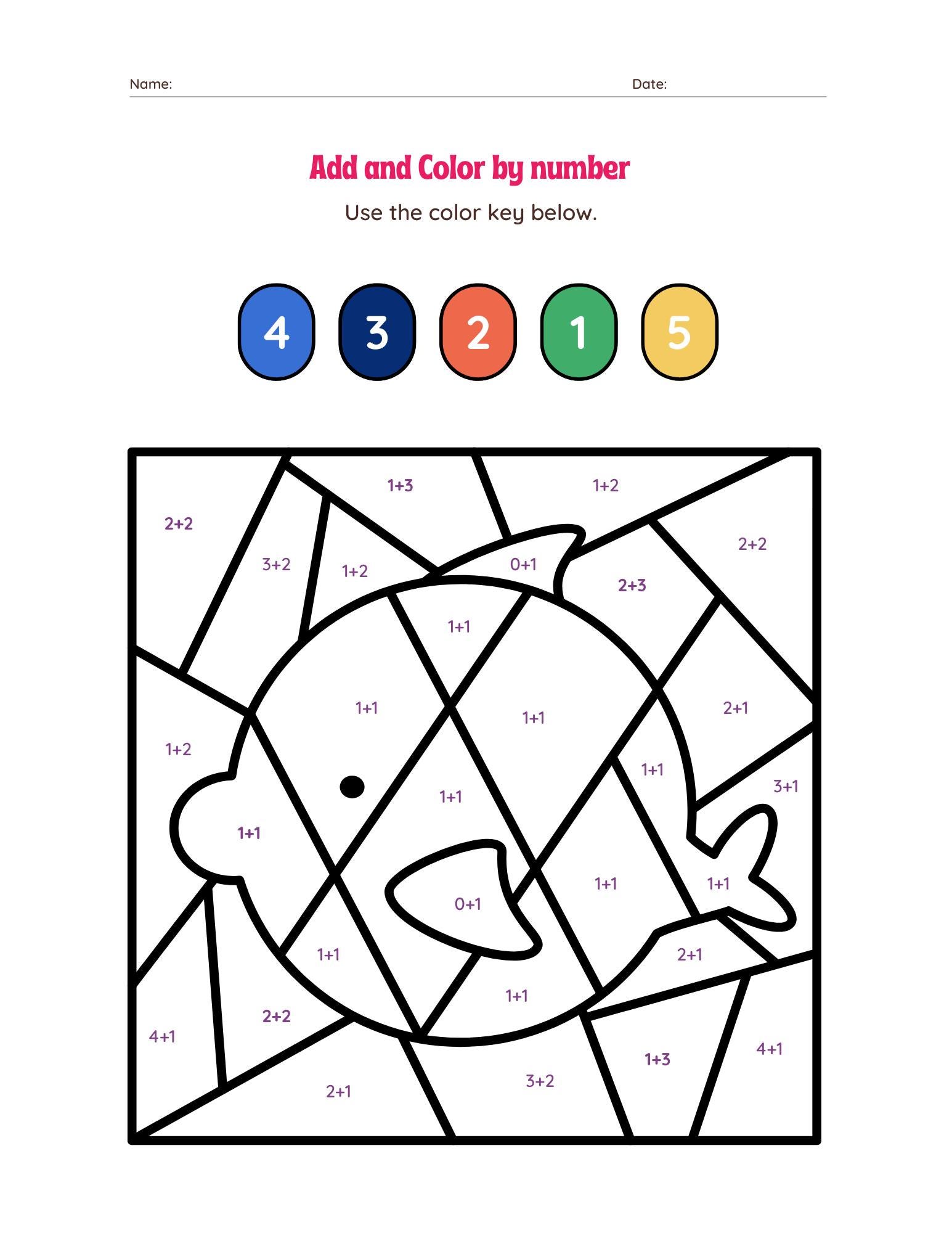 Pre-k Count and Color Worksheets - Etsy